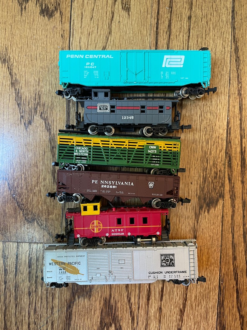 Bachman N Scale Vintage Train Car Lot of 6 - Etsy