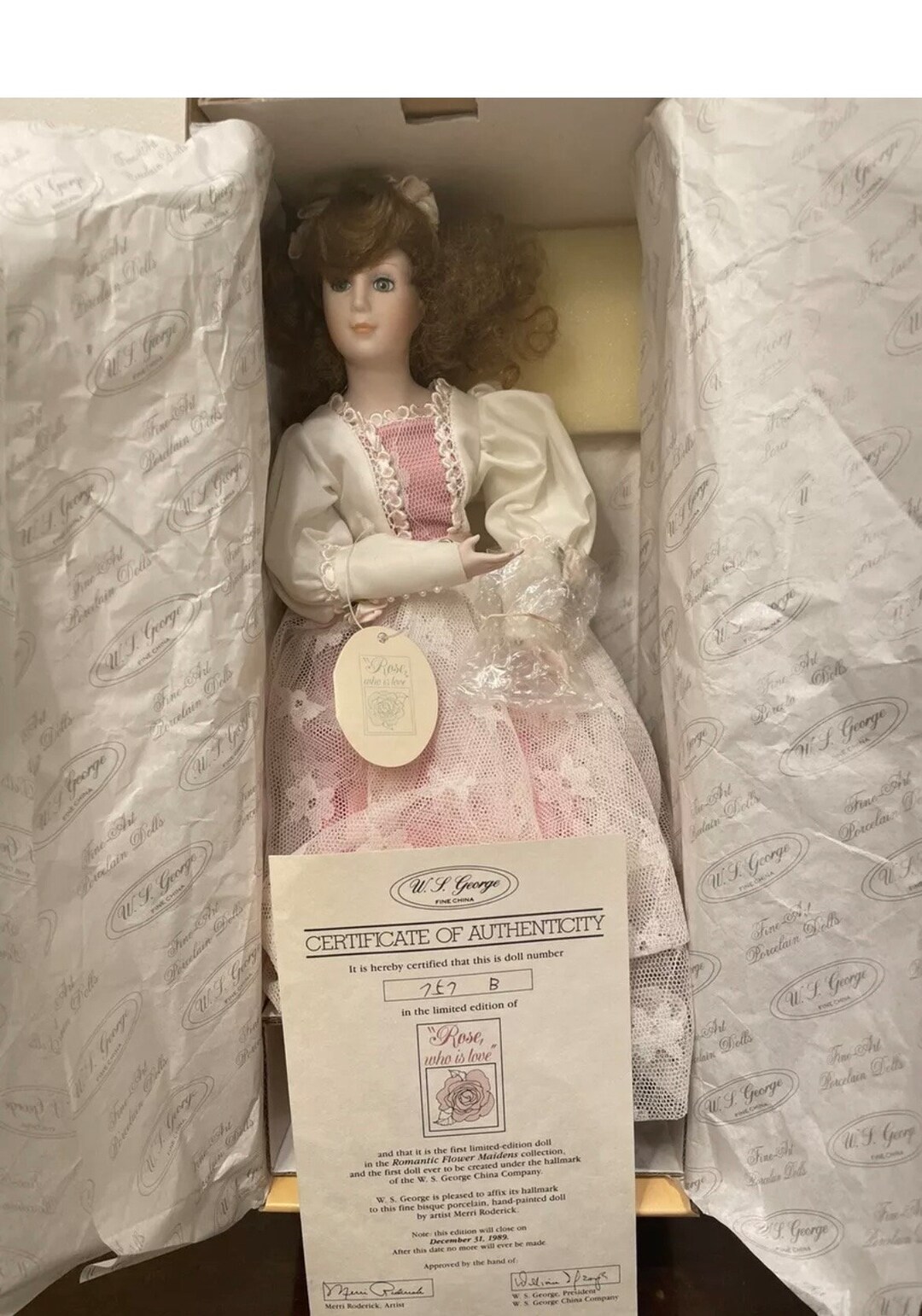Ashton Drake Rose “who is Love” Flower Maiden Doll 14” Doll W/ COA ...