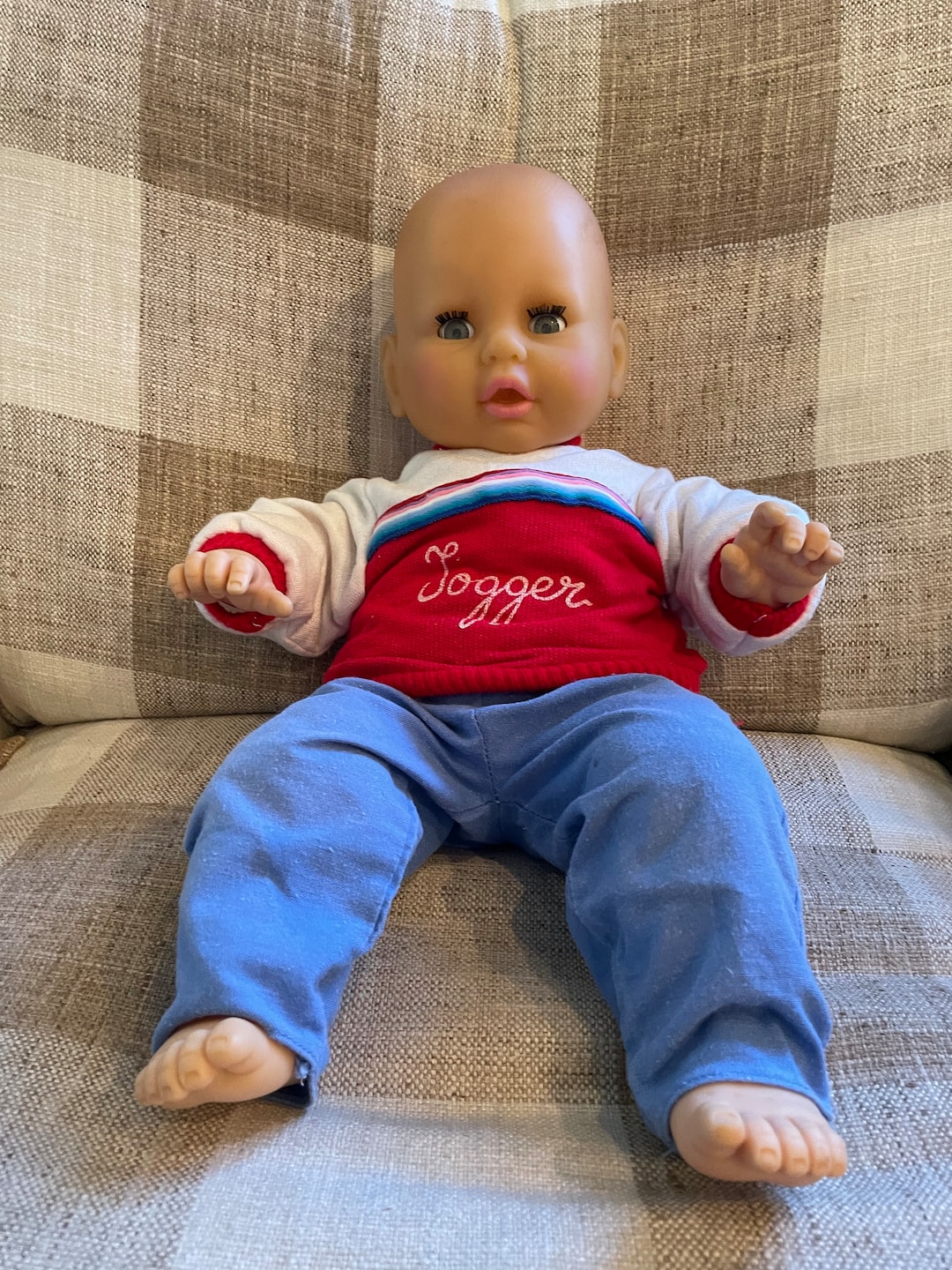 Vintage Eegee 18" Bald Baby Girl Doll- Cloth Body/vinyl Limbs- RARE - Etsy