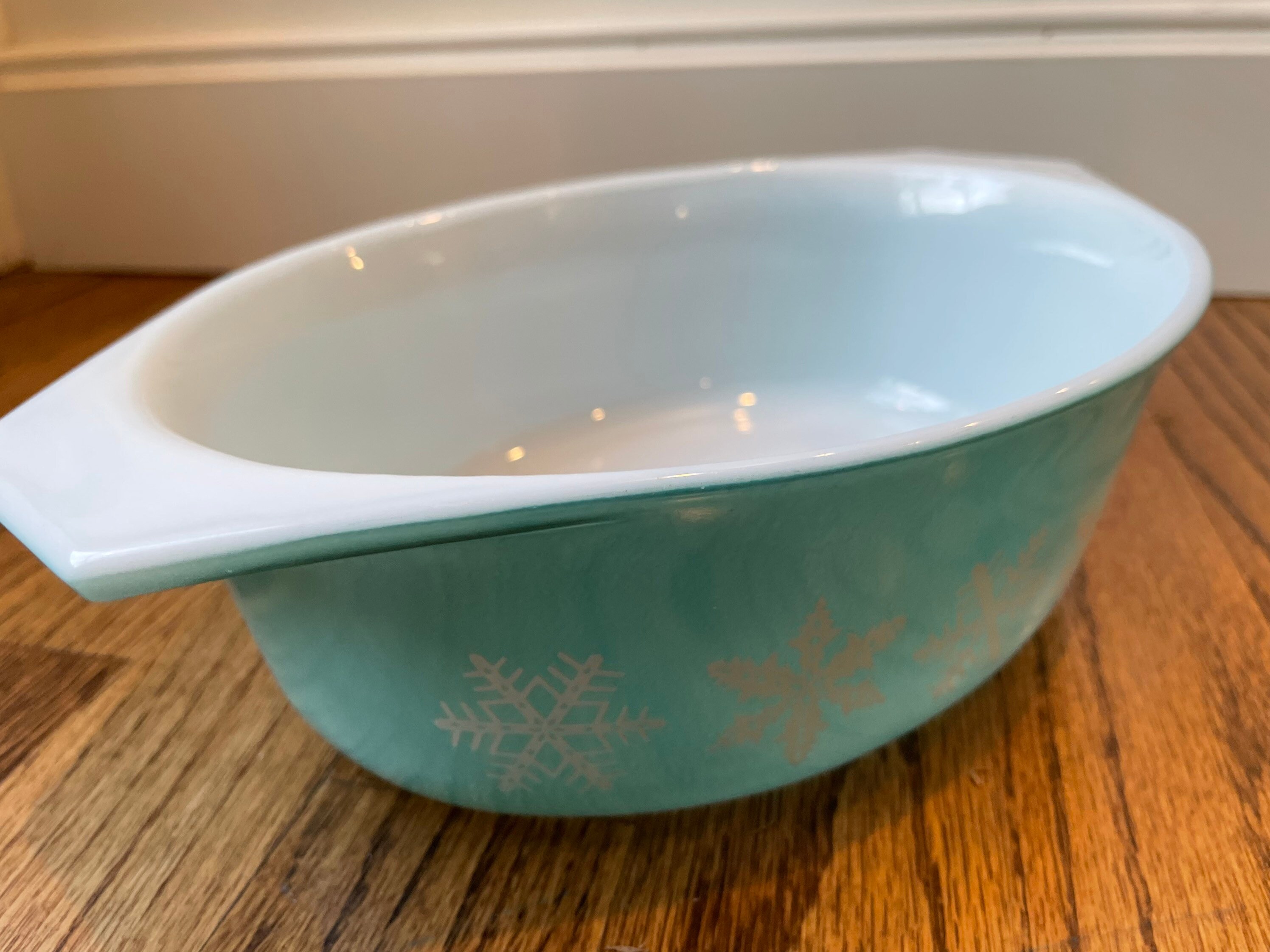 Vintage PYREX Snowflake Aqua Blue Casserole Dish 1 1/2 Qt. No - Etsy
