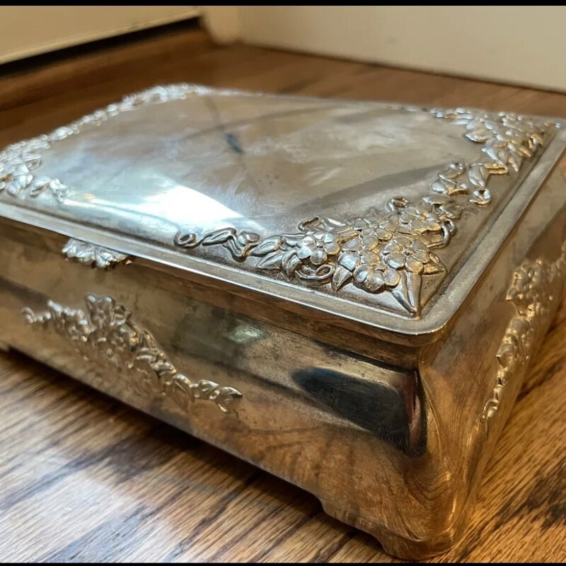 Silver Plate Jewelry Box - Etsy