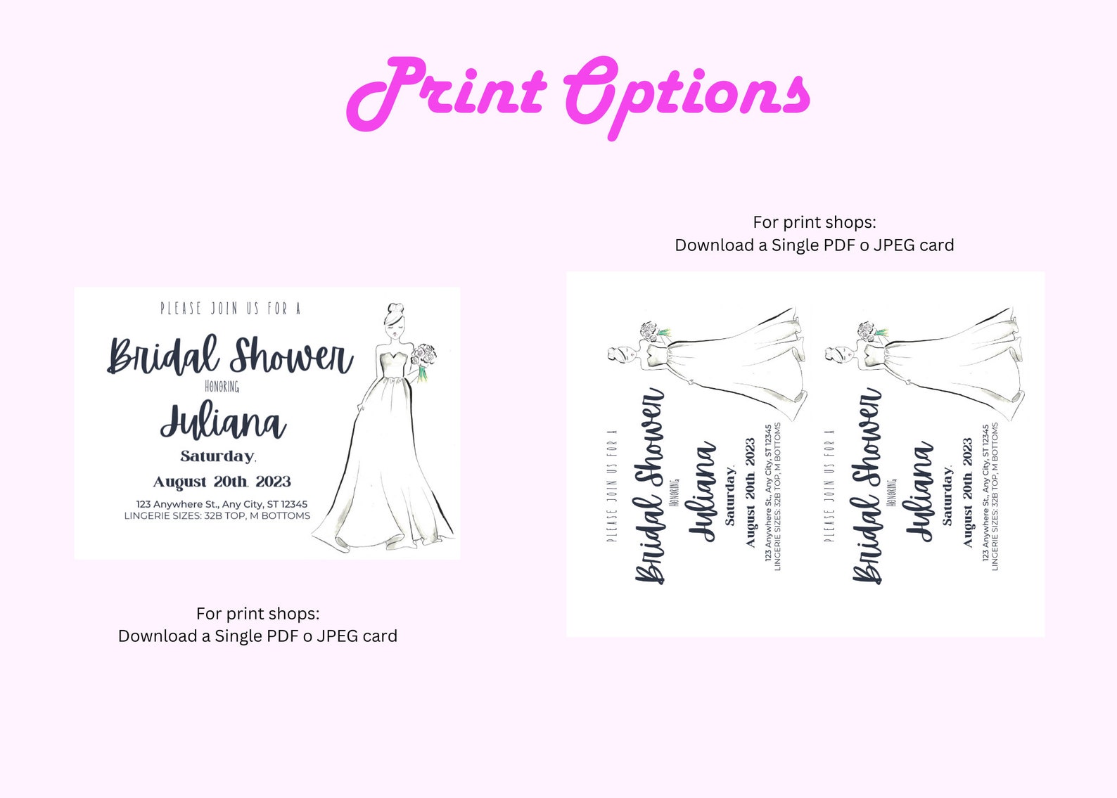 Classic Bridal Shower Invitation Fashion Girl Shower Invite - Etsy