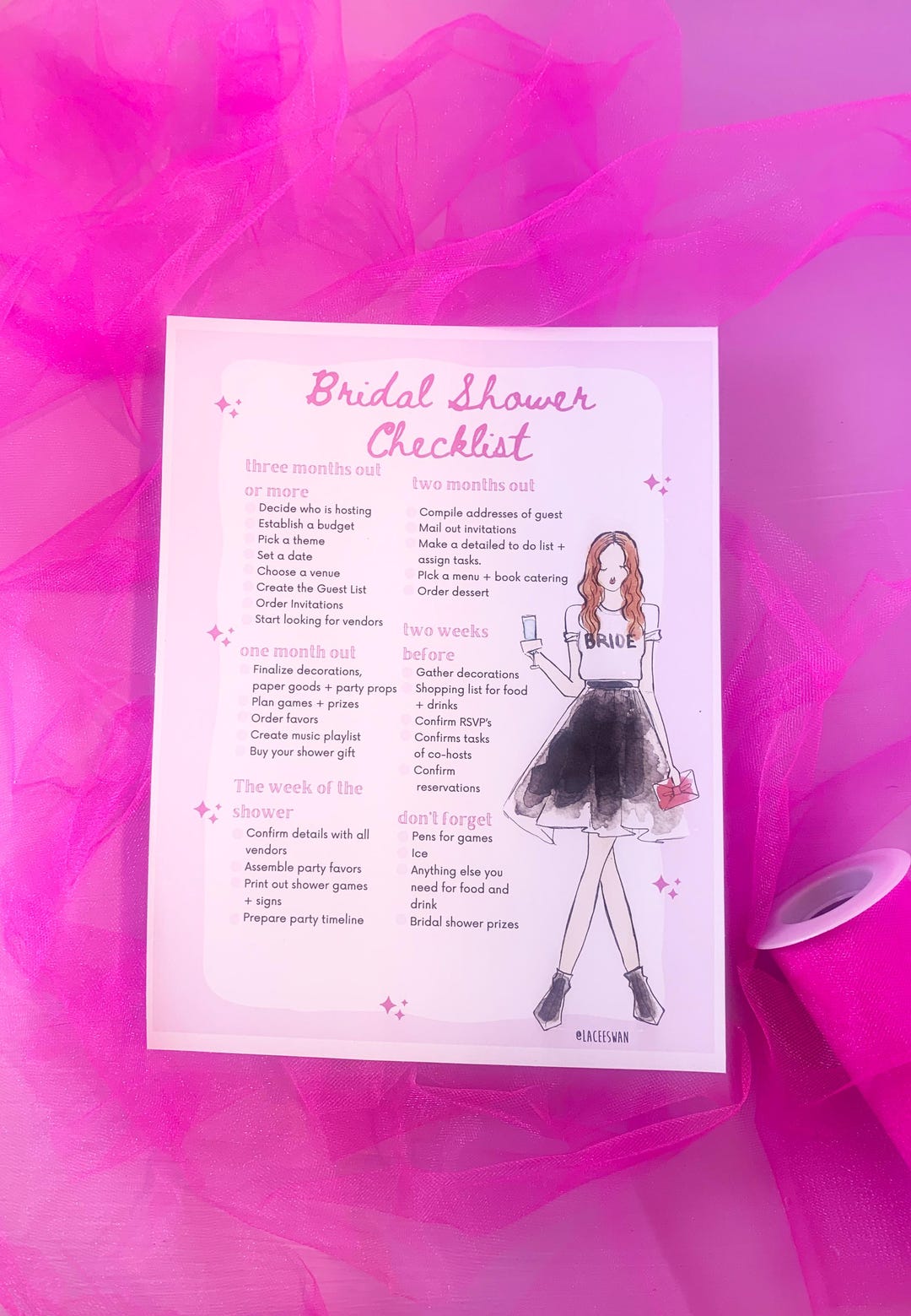 Bridal Shower Checklist? Wedding Planning | Canva Template | Wedding ...