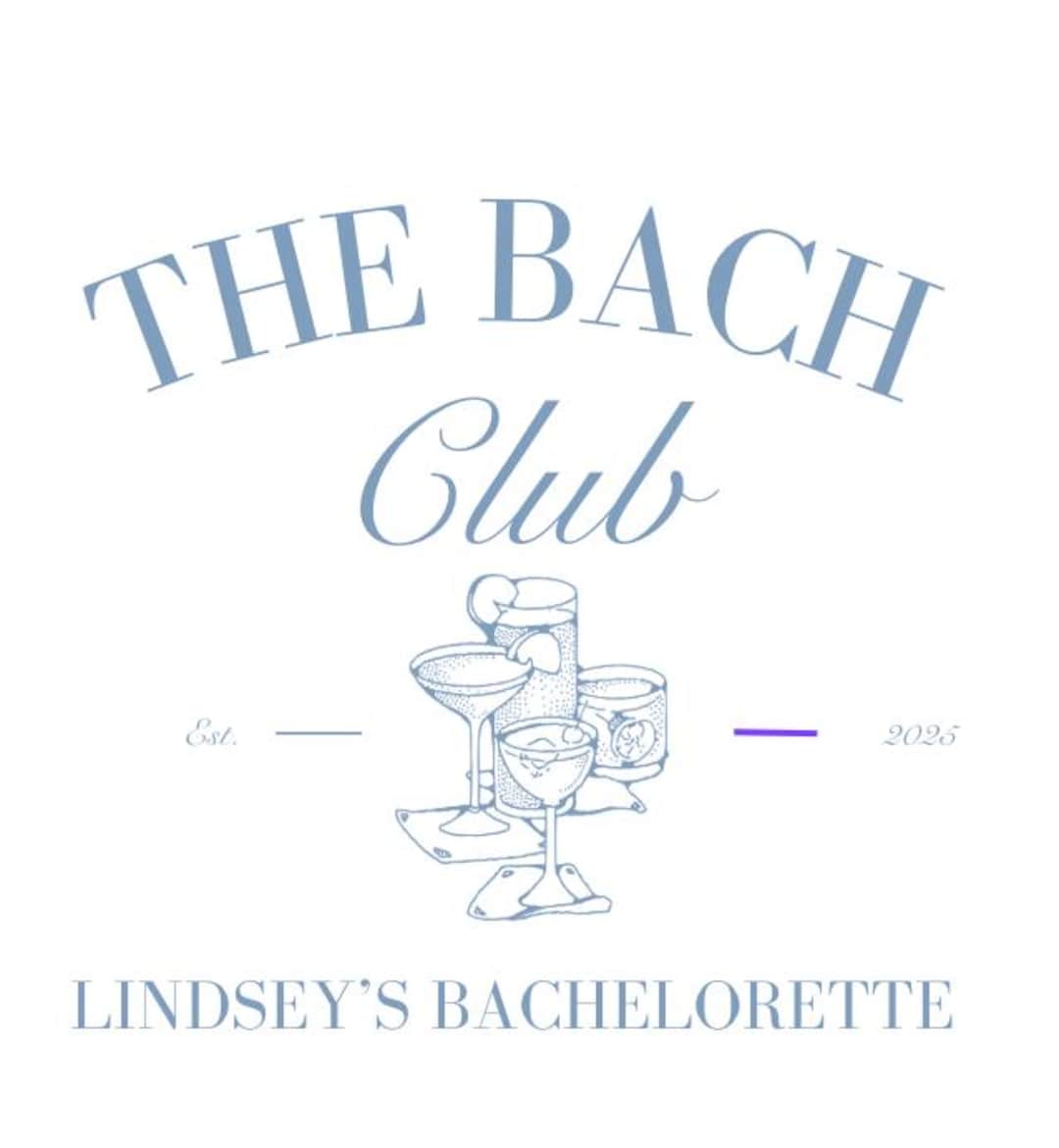 Customizable the Bach Club Digital Design for Bachelorette Gifts - Etsy