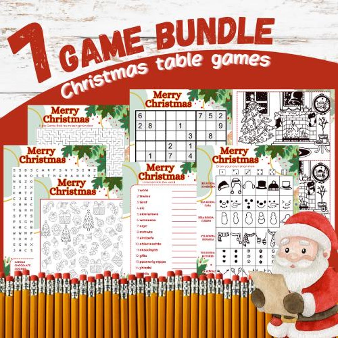 Christmas Game Bundles / Printable / Santa / Christmas Ideas / Table ...