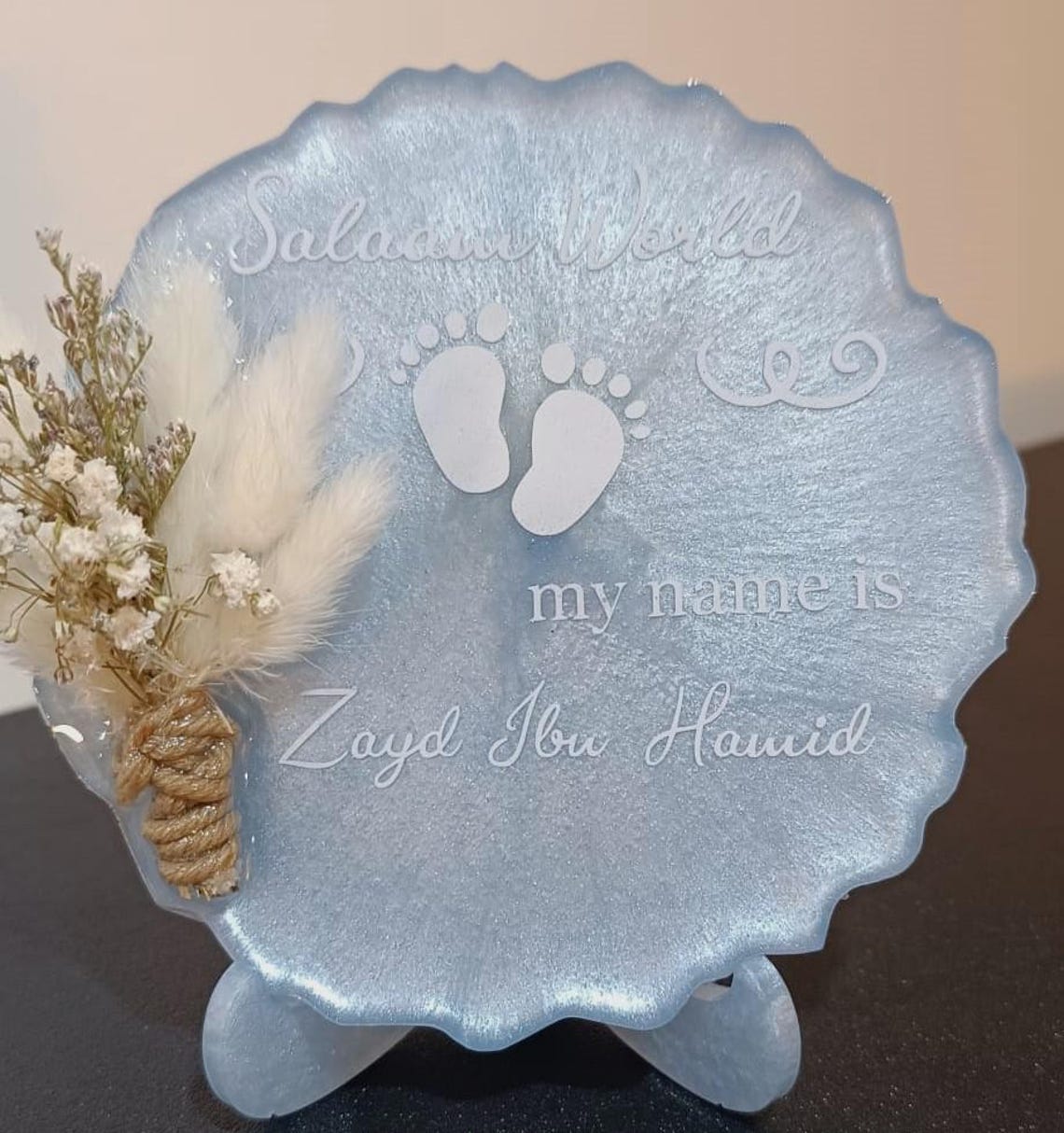 Personalized Baby Boy Birth Plaque: 5" Resin Announcement Gift - Etsy