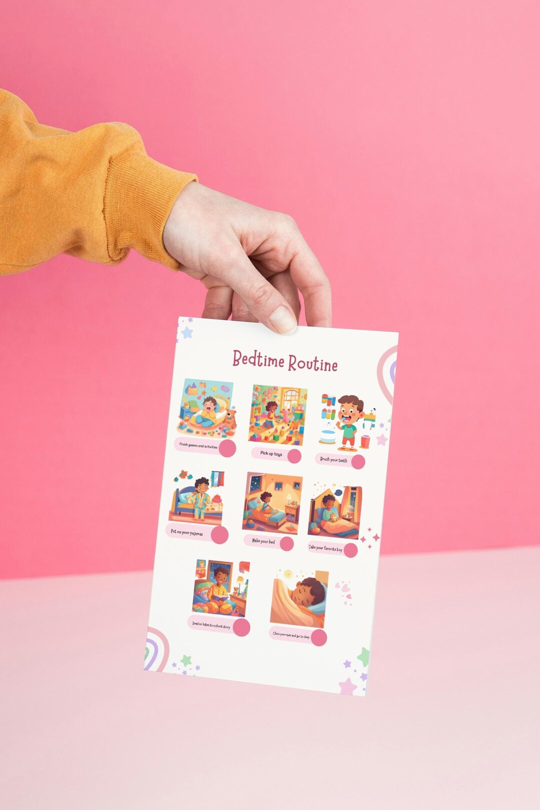 Bedtime Routine Checklist, Bedtime Visuals, Nighttime Routine, Social ...