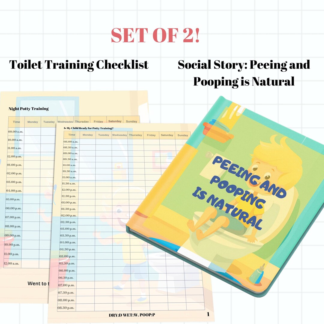 Toilet Training Social Story, Toilet Training Checklist, Set of 2, Life ...