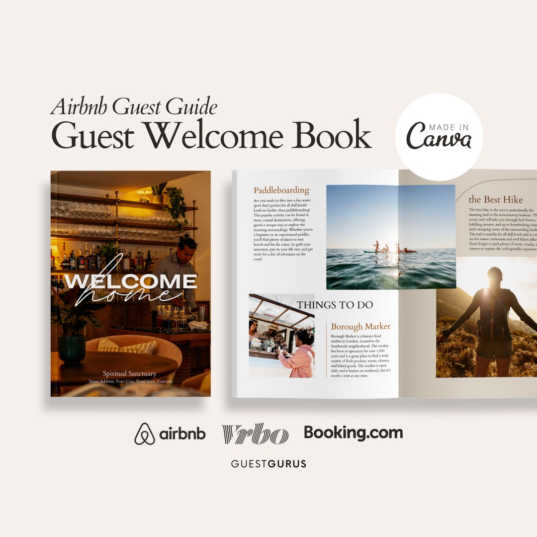 Airbnb Welcome Book Template, Vacation Rental Template, Airbnb Welcome ...