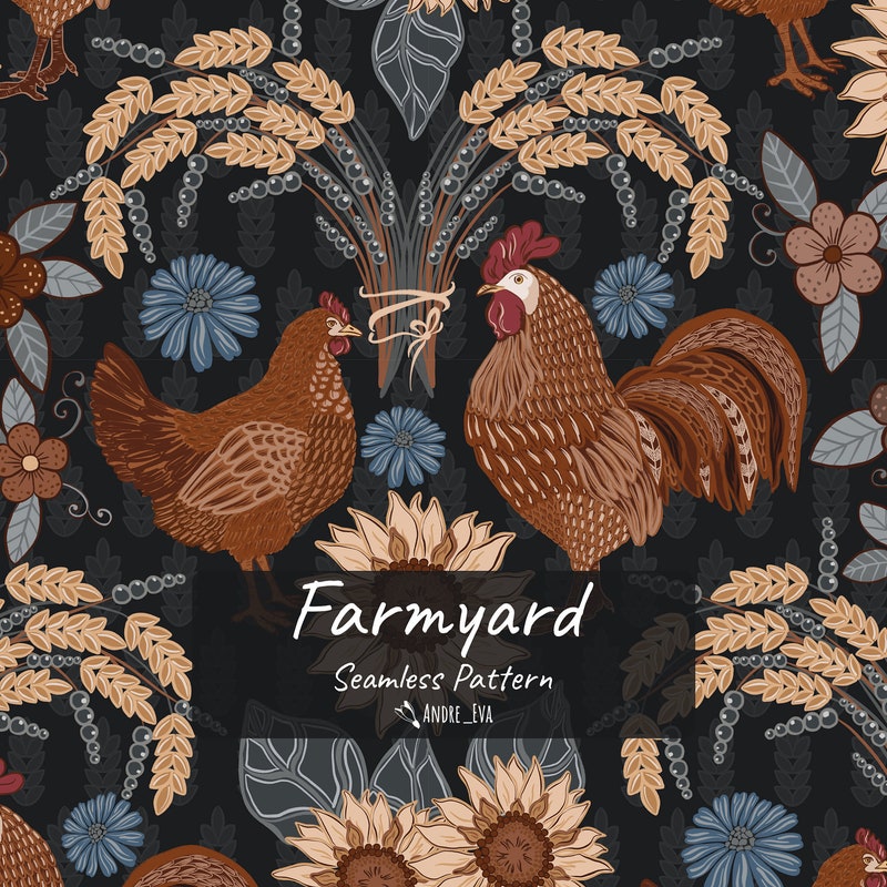 Rooster Wallpaper - Etsy