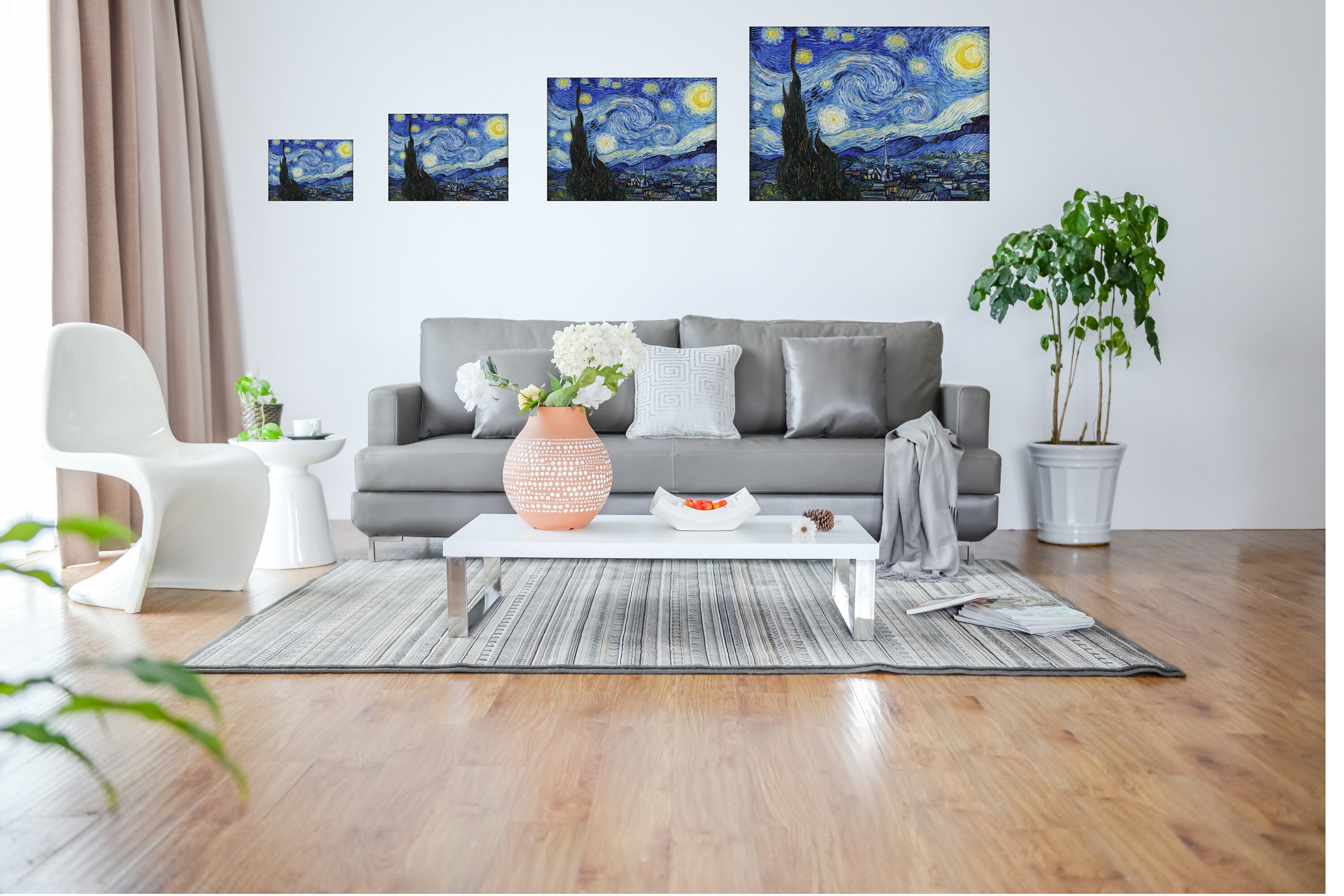 Vincent Van Gogh's the Starry Night (1889). High Quality 300DPI, A5-A2 ...