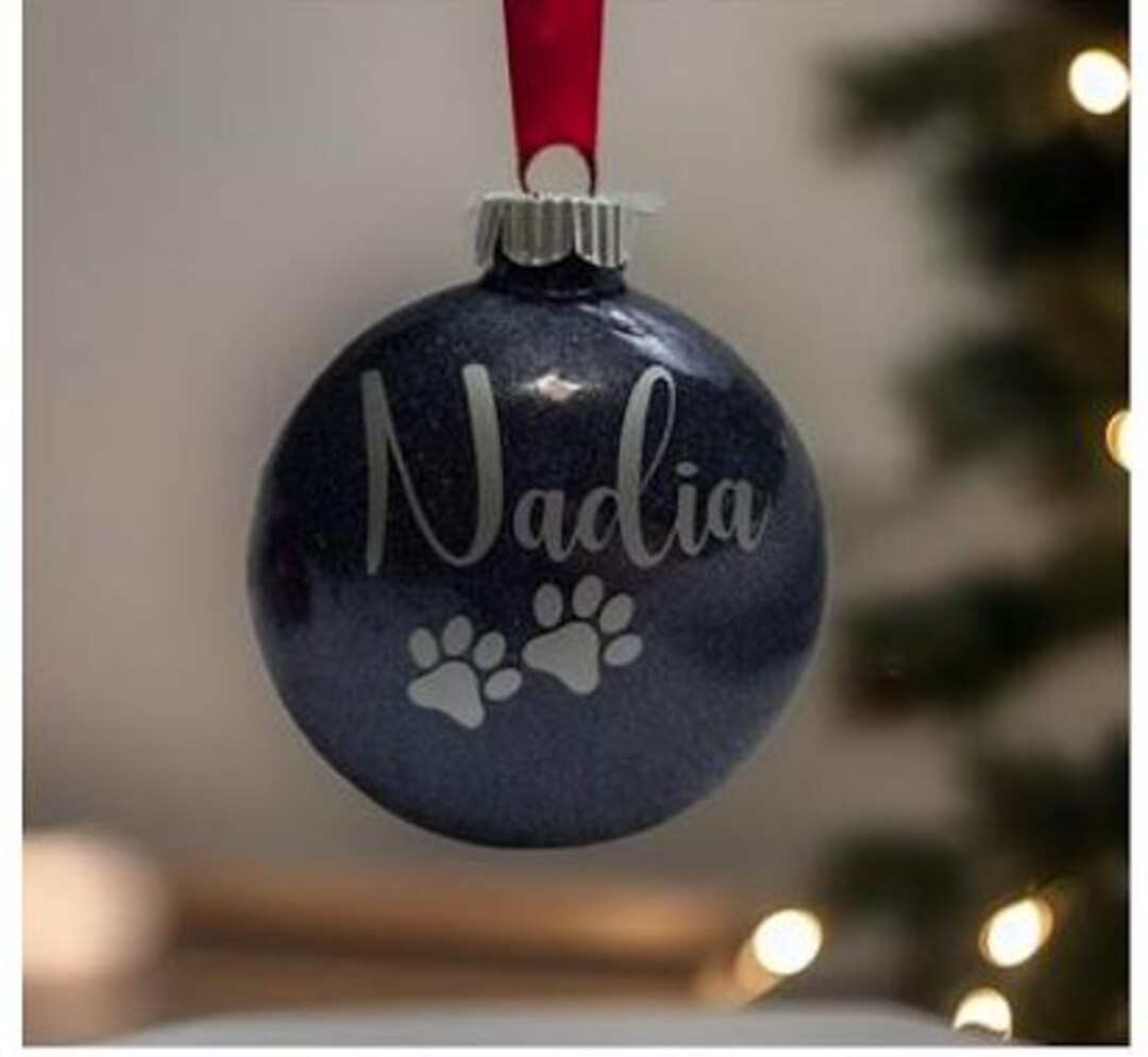 4 Plastic paw Print With Name Custom Personalized Handmade Christmas ...