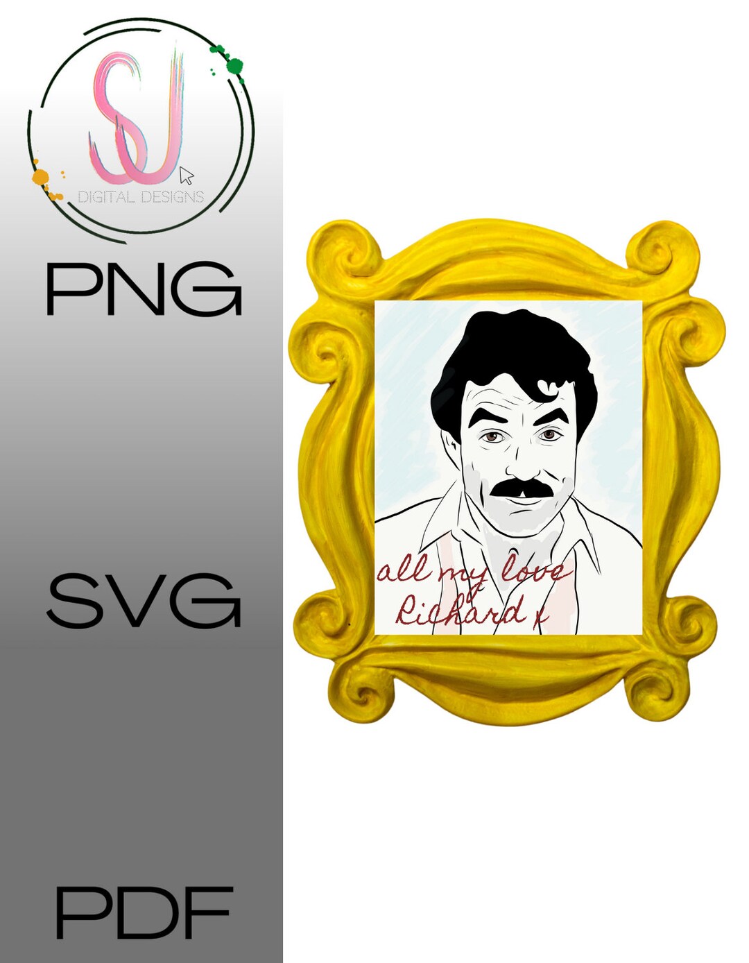 Friends PNG Richard Frame Digital Download - Etsy