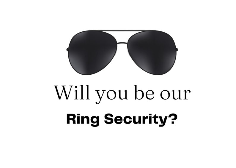 Ring Security Proposal Card Template, Will You Be Our Ring Bearer, Ring Bearer Proposal ...