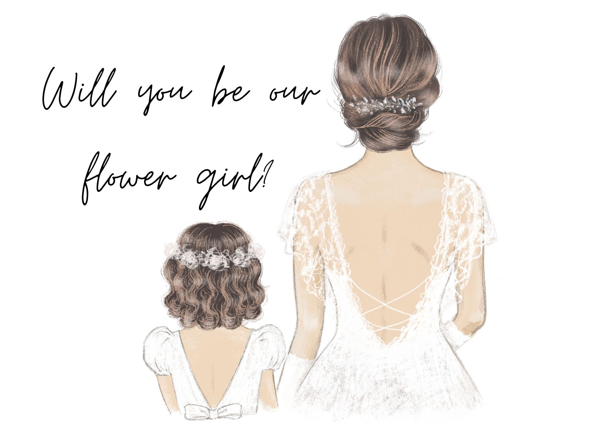 Flower Girl Proposal Card Template, Will You Be Our Flower Girl, Flower ...