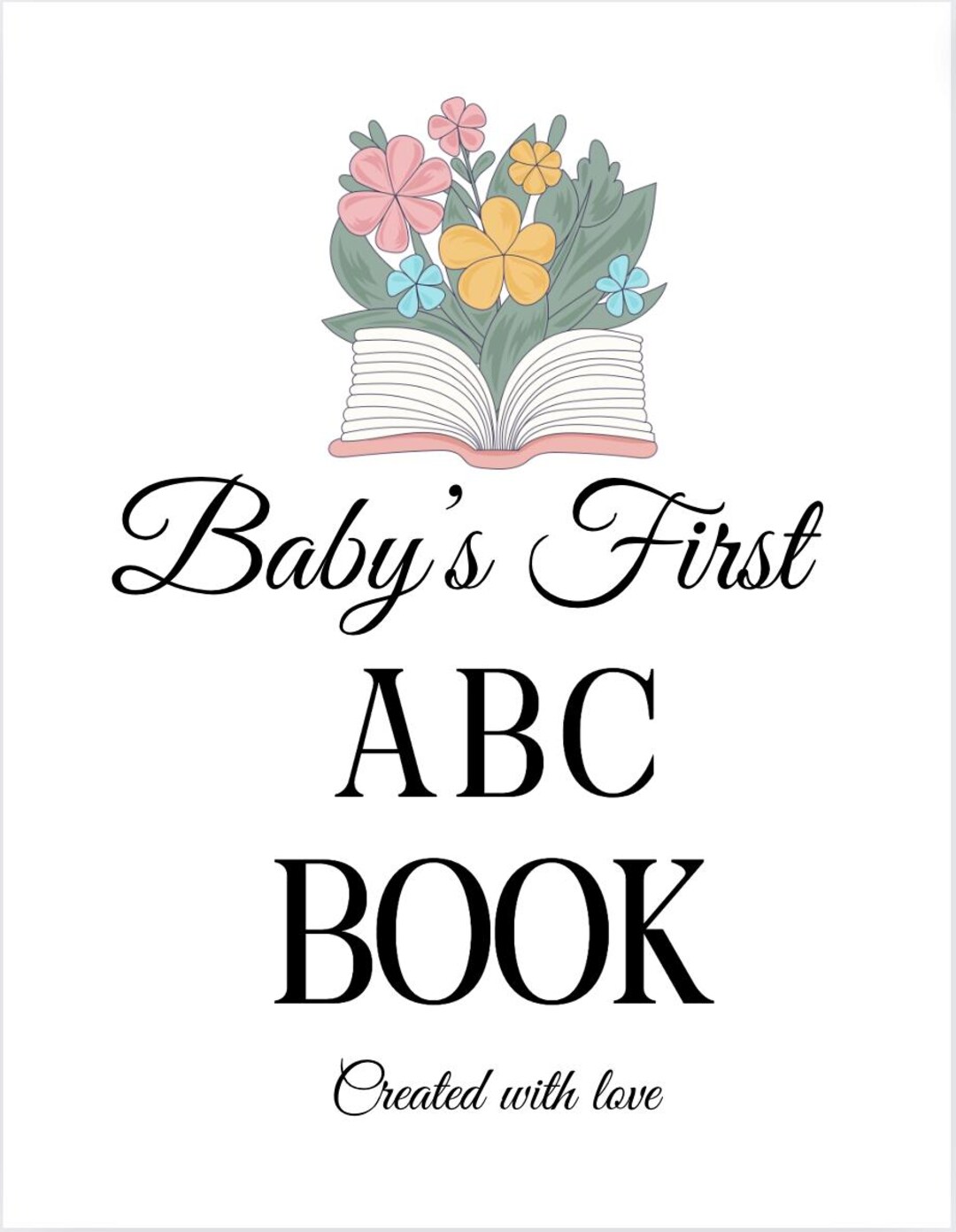 Baby Shower ABC Book Storybook Themed Activity, First Alphabet Book ...