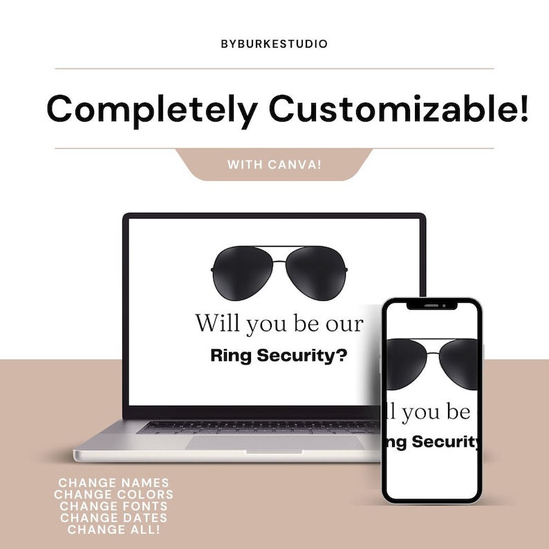 Ring Security Proposal Card Template, Will You Be Our Ring Bearer, Ring Bearer Proposal ...