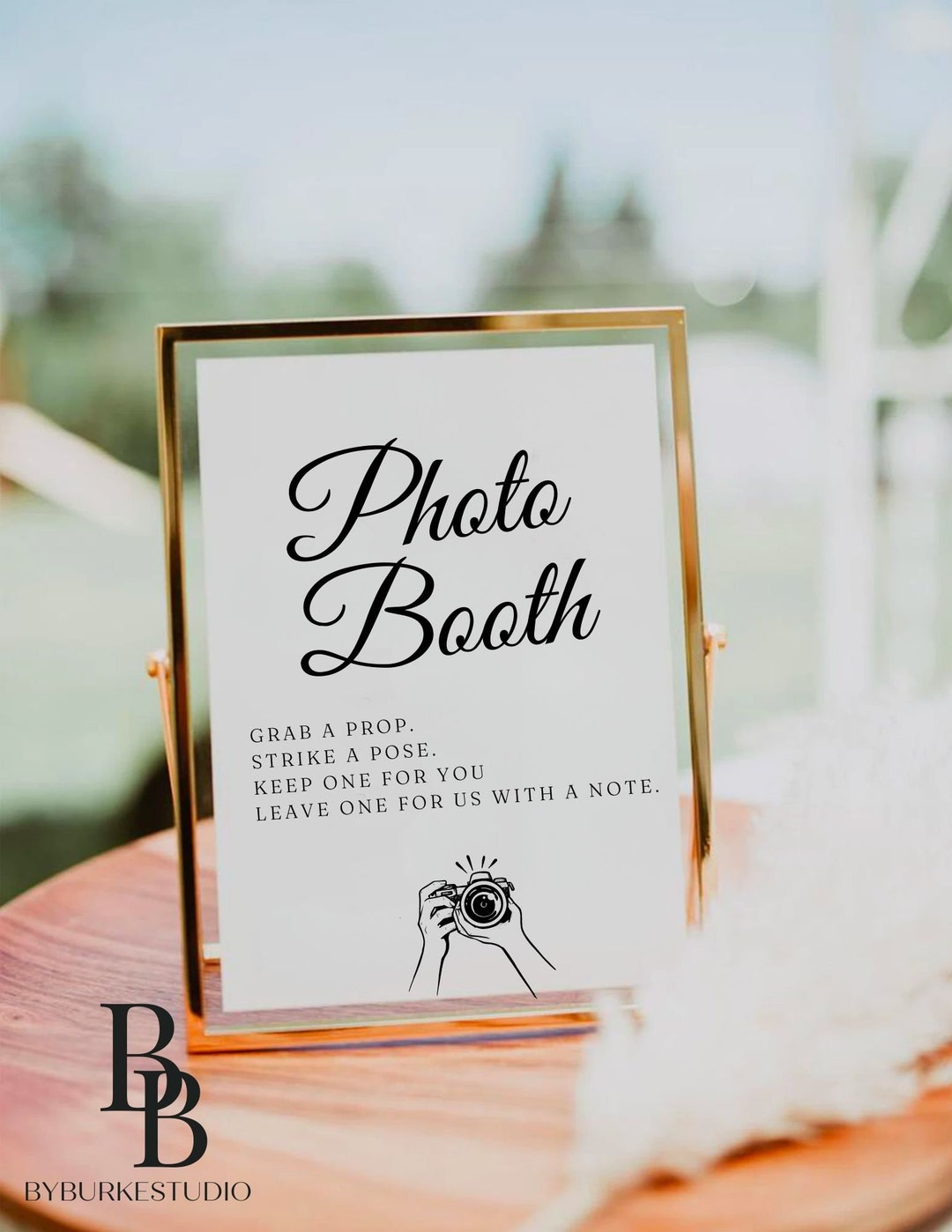 Wedding Photo Booth Sign Template, Modern Photobooth Sign, Printable ...