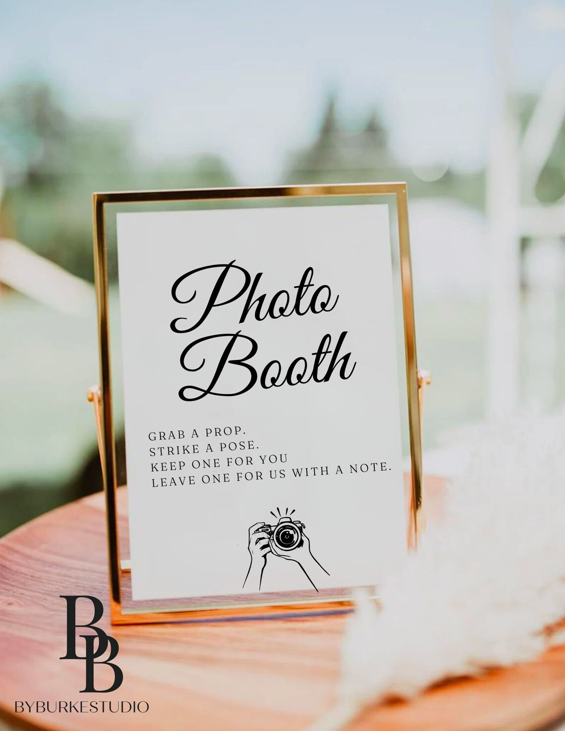 Wedding Photo Booth Sign Template, Modern Photobooth Sign, Printable ...