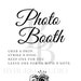 Wedding Photo Booth Sign Template, Modern Photobooth Sign, Printable ...