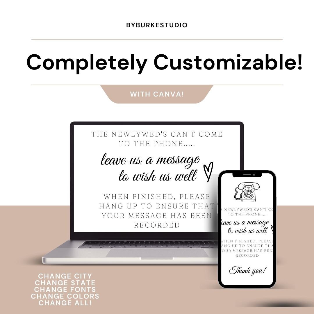 Audio Guest Book Sign, Telephone Guestbook, Phone Message Guest Book ...