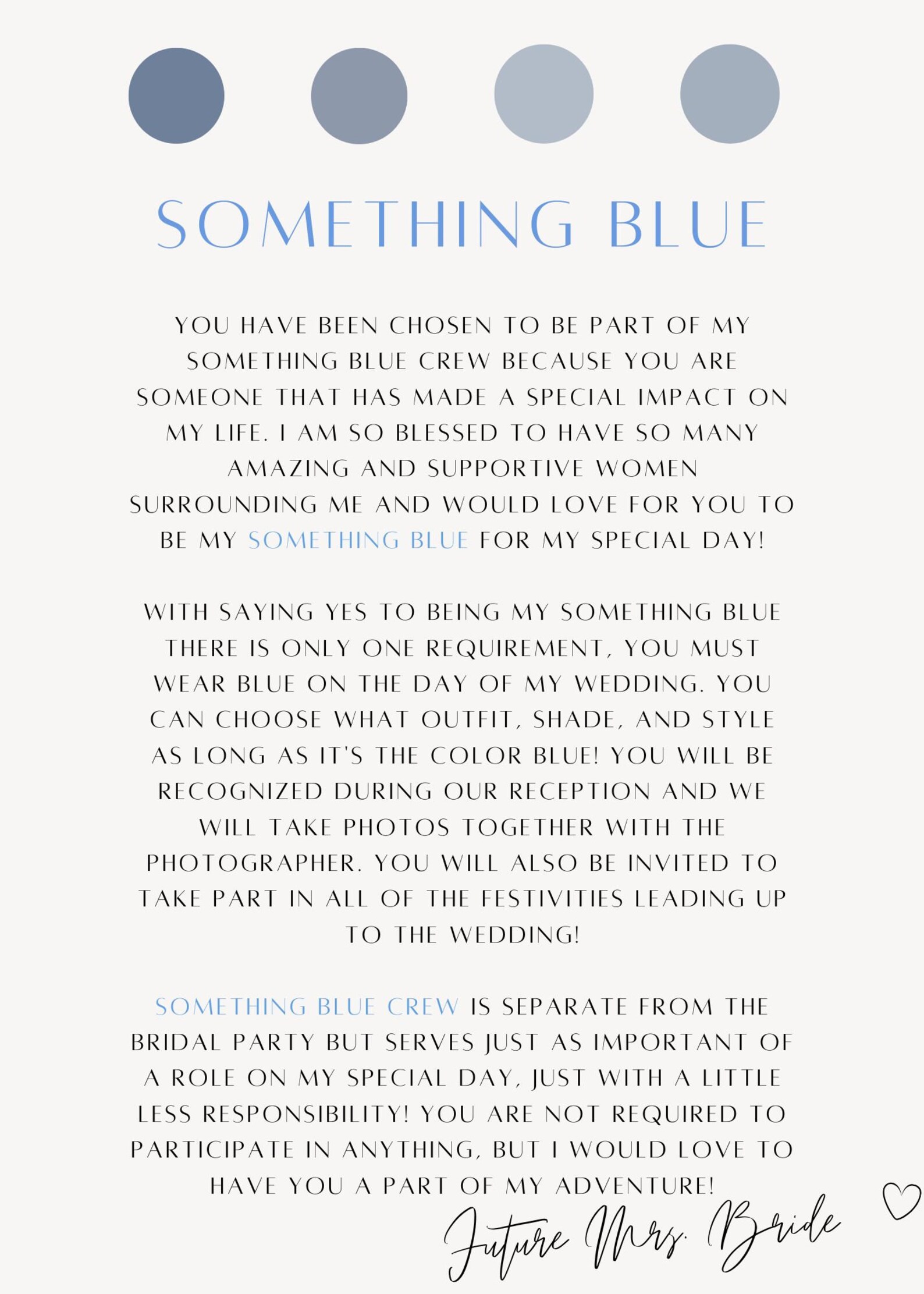 3 - Something Blue Proposal Card Template Set, Will You Be My Blue Crew ...