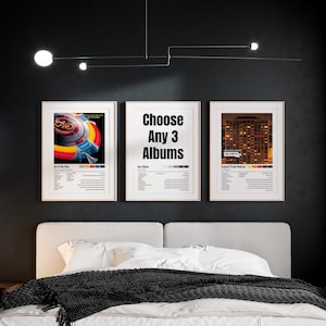 Set of 3 Music Posters | Personalised Music Print Aesthetic | Choose ...