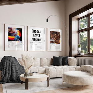 Set of 3 Music Posters | Personalised Music Print Aesthetic | Choose ...