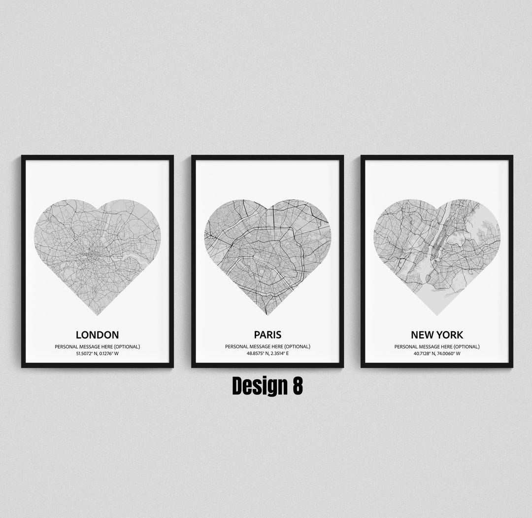 Custom Map Prints for Any Location City Print, City Map, Map Print, Map ...