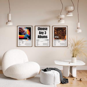 Set of 3 Music Posters | Personalised Music Print Aesthetic | Choose ...