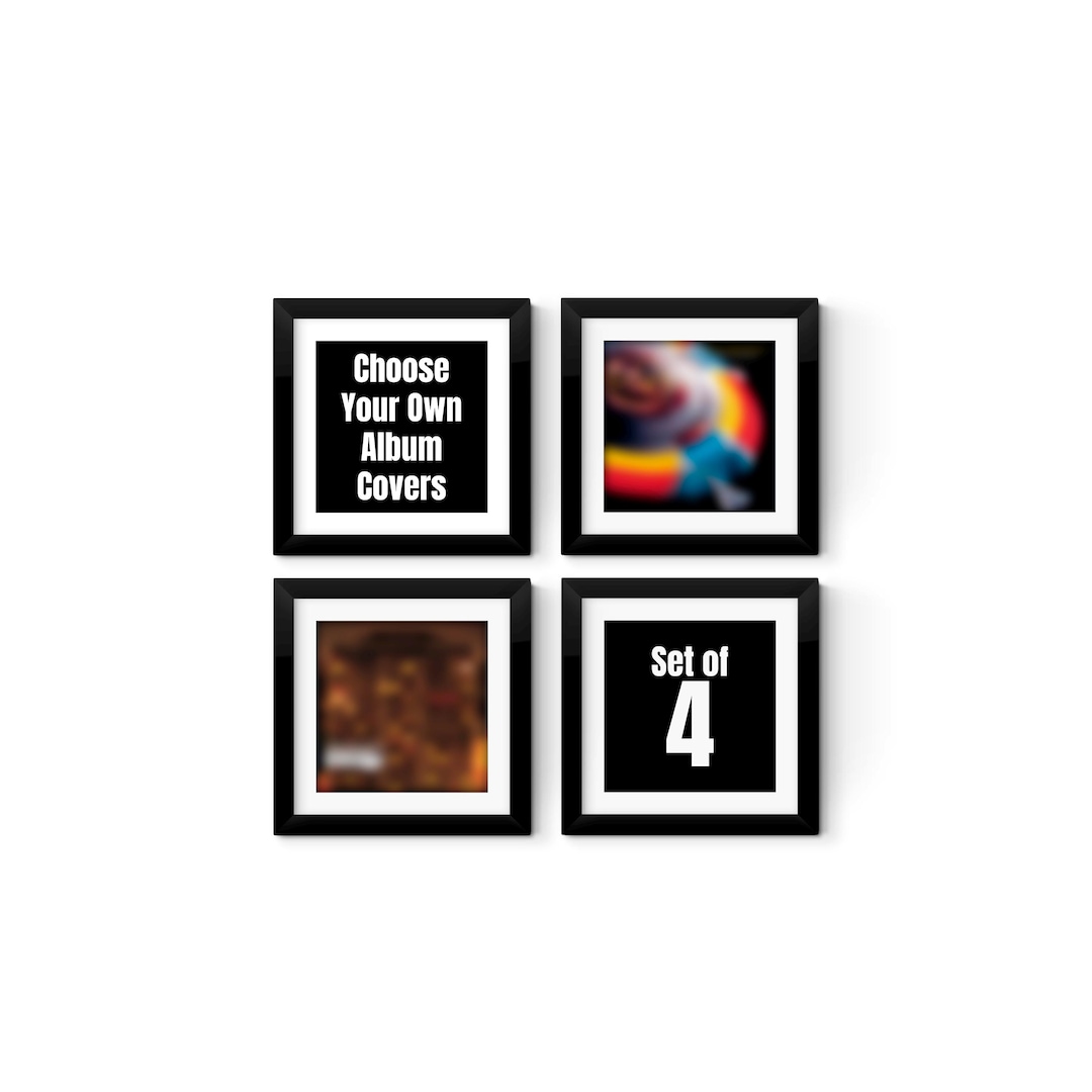 Custom Album Cover Print Set of 4, Choose Your Own Music Album Wall Art ...