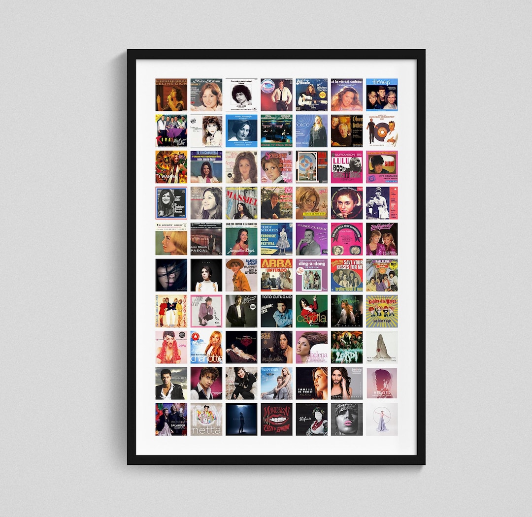 Eurovision Song Contest Album Cover Print Poster | Framed or Unframed ...