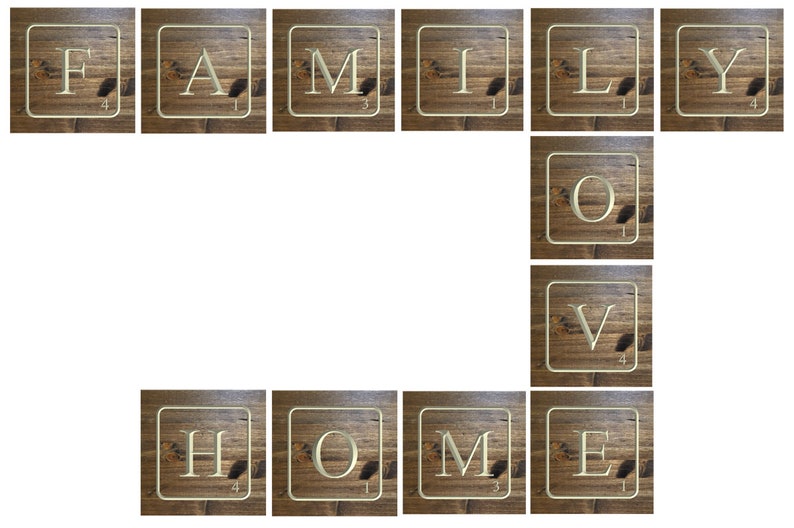 Scrabble Wall Tiles, 5.5" and 12" Scrabble Letters, Family Scrabble ...