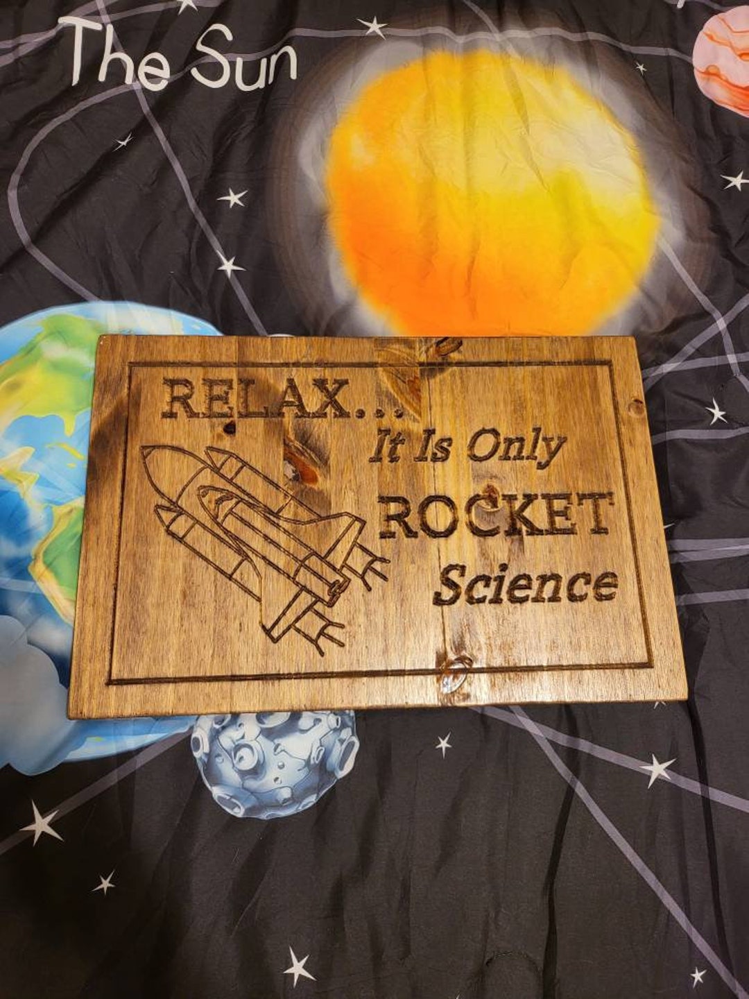It is Only Rocket Science Wood Sign Custom Engraved Wall Décor Rustic ...