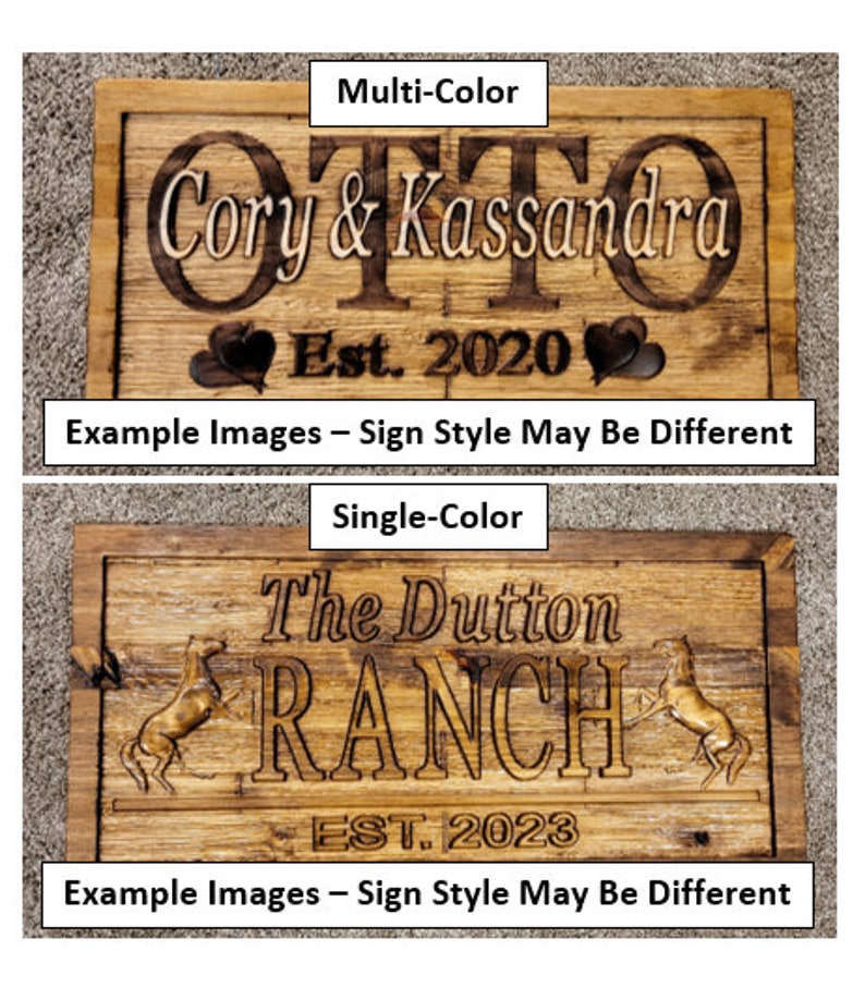 Last Name Horse Ranch Sign, 3D Custom Wood Sign, Vintage Texture ...