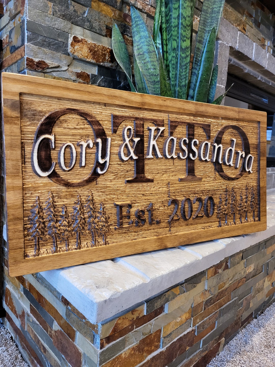 Last Name Tree Sign, 3D Custom Wood Sign, Vintage Texture, Family Wall ...