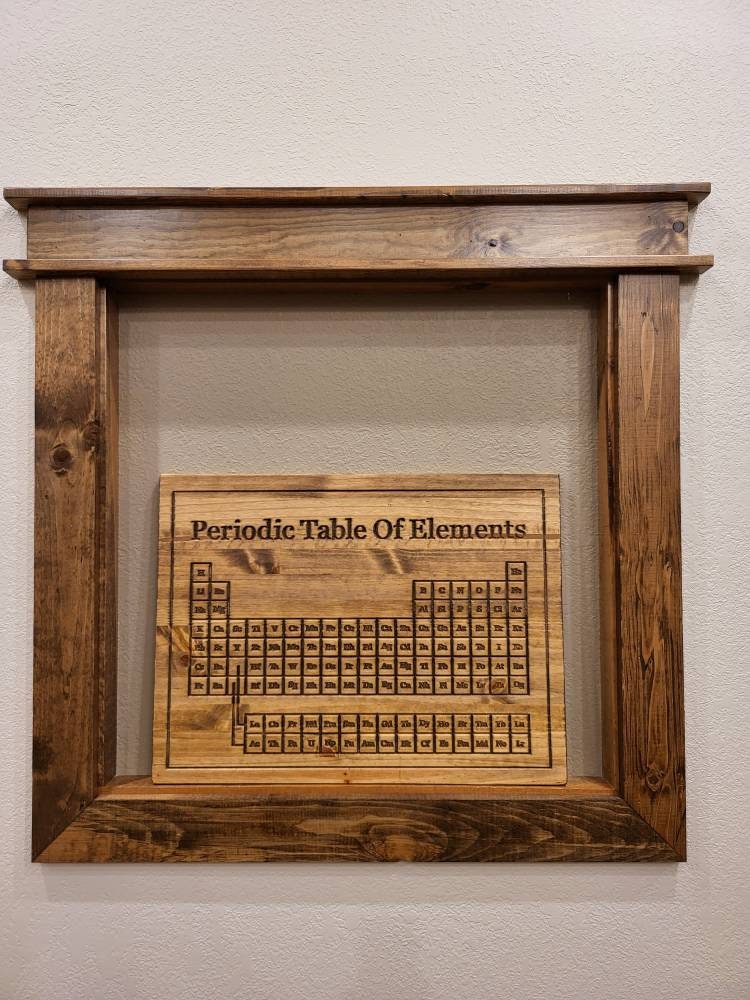 Periodic Table of Elements Wood Sign Custom Engraved Wall Décor Rustic ...