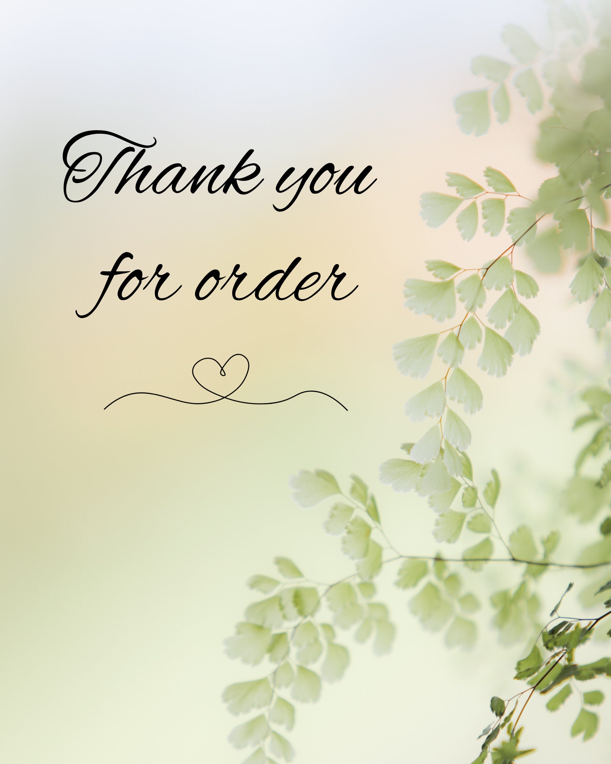 Thank You for Order Card Printable Thank You Card Editable - Etsy