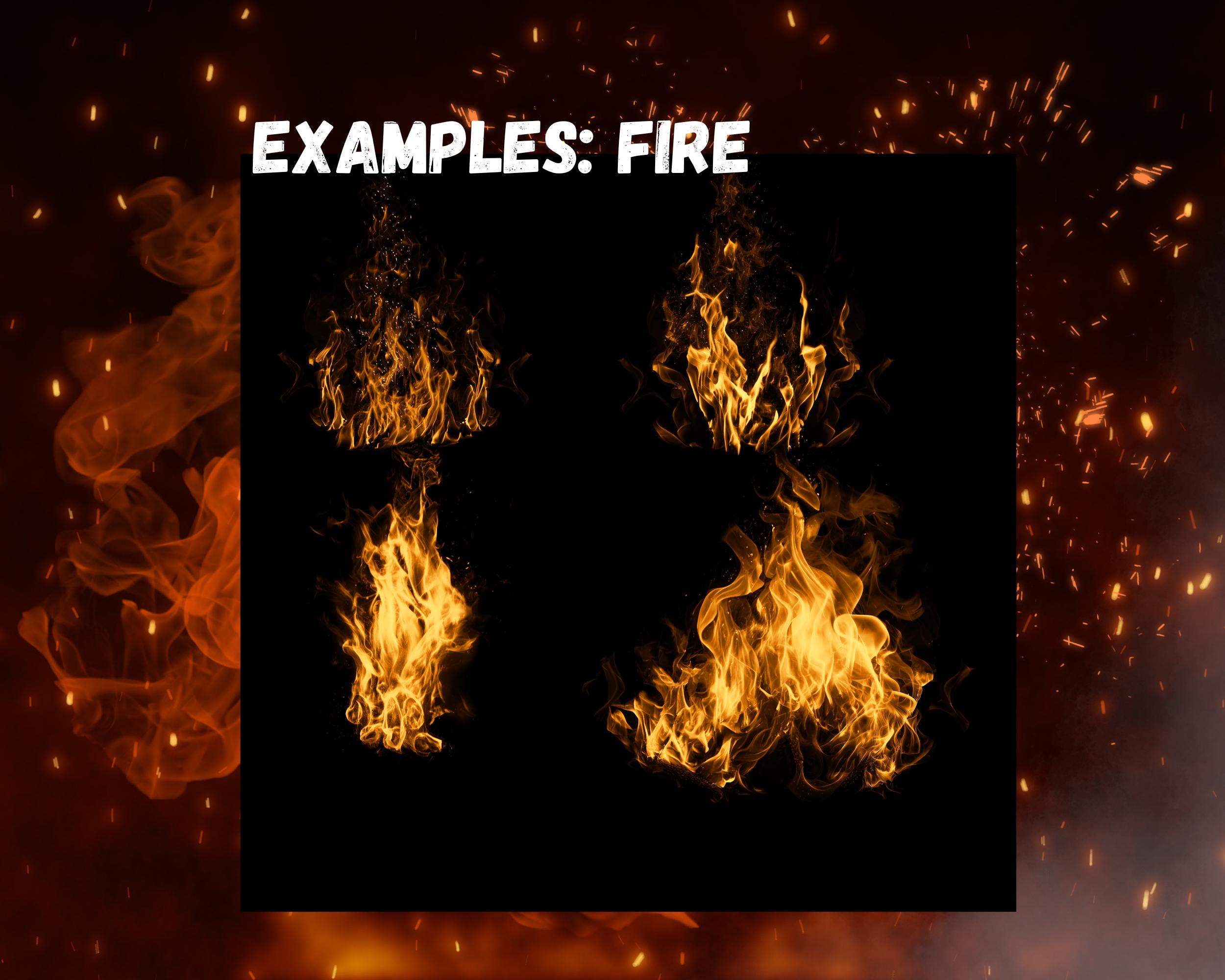 90 Realistic Procreate Fire Flame Brushes, Real Flame Brush, Realistic ...