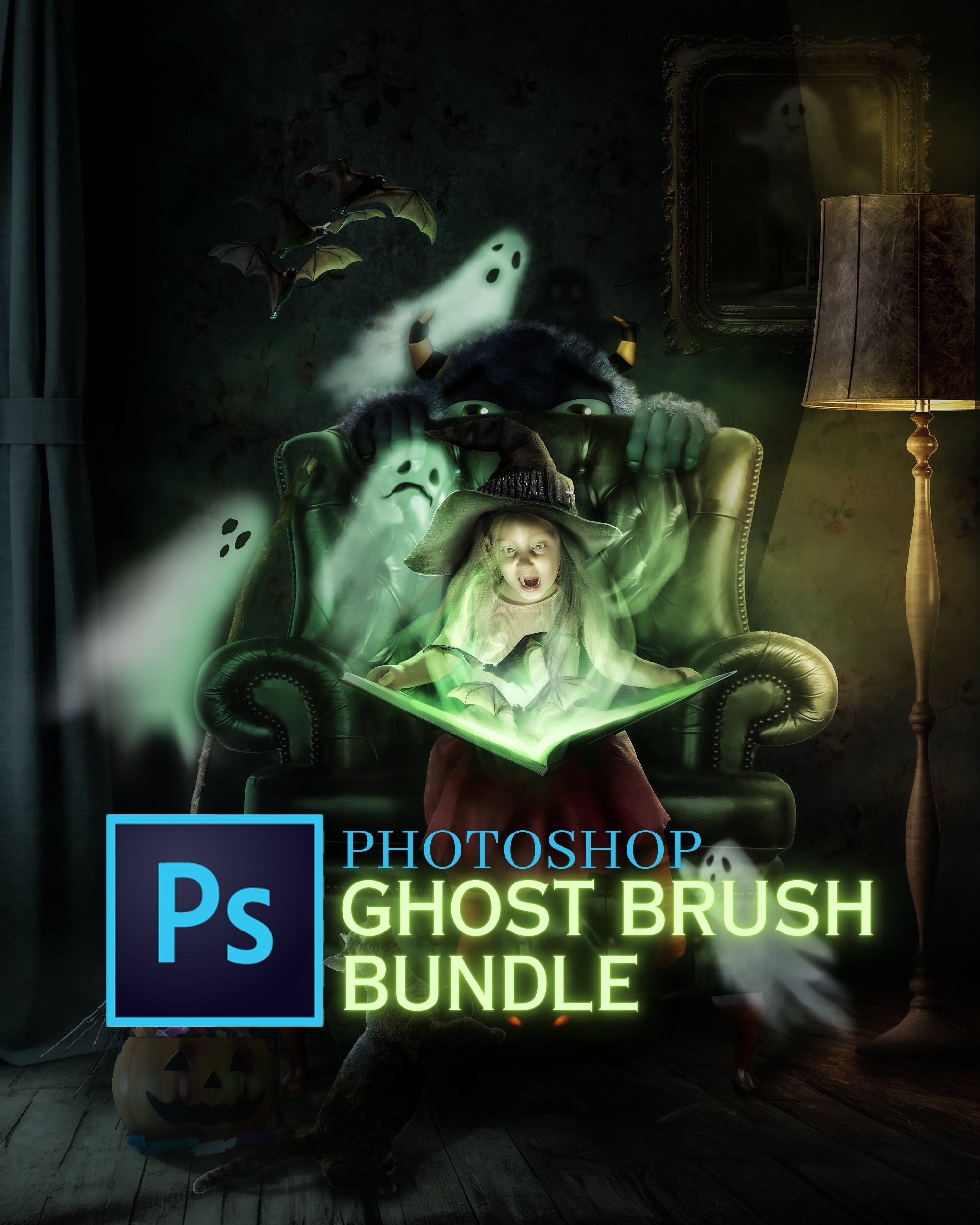 Ghost Brushes for Photoshop, Ghost Brushes, Photoshop Brushes, Halloween Photoshop, Halloween ...