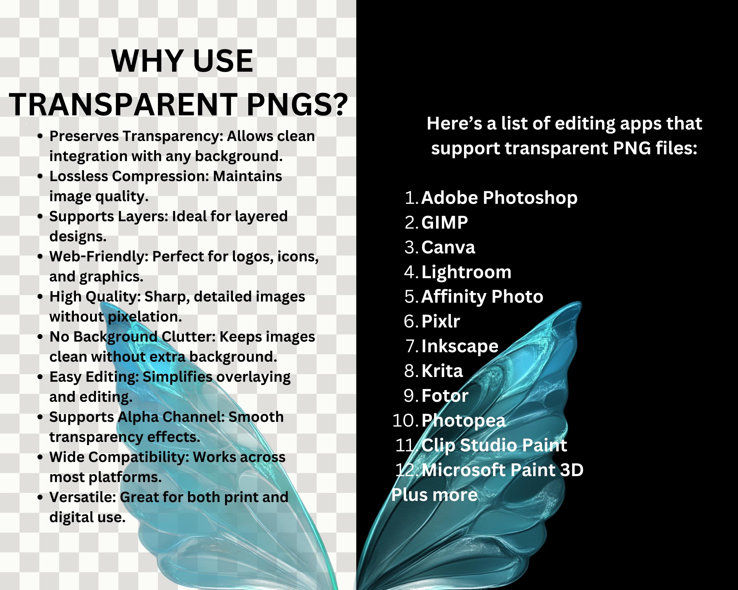 Magic Fairy Wings Photo Overlays: Fantasy Light Effects (digital ...