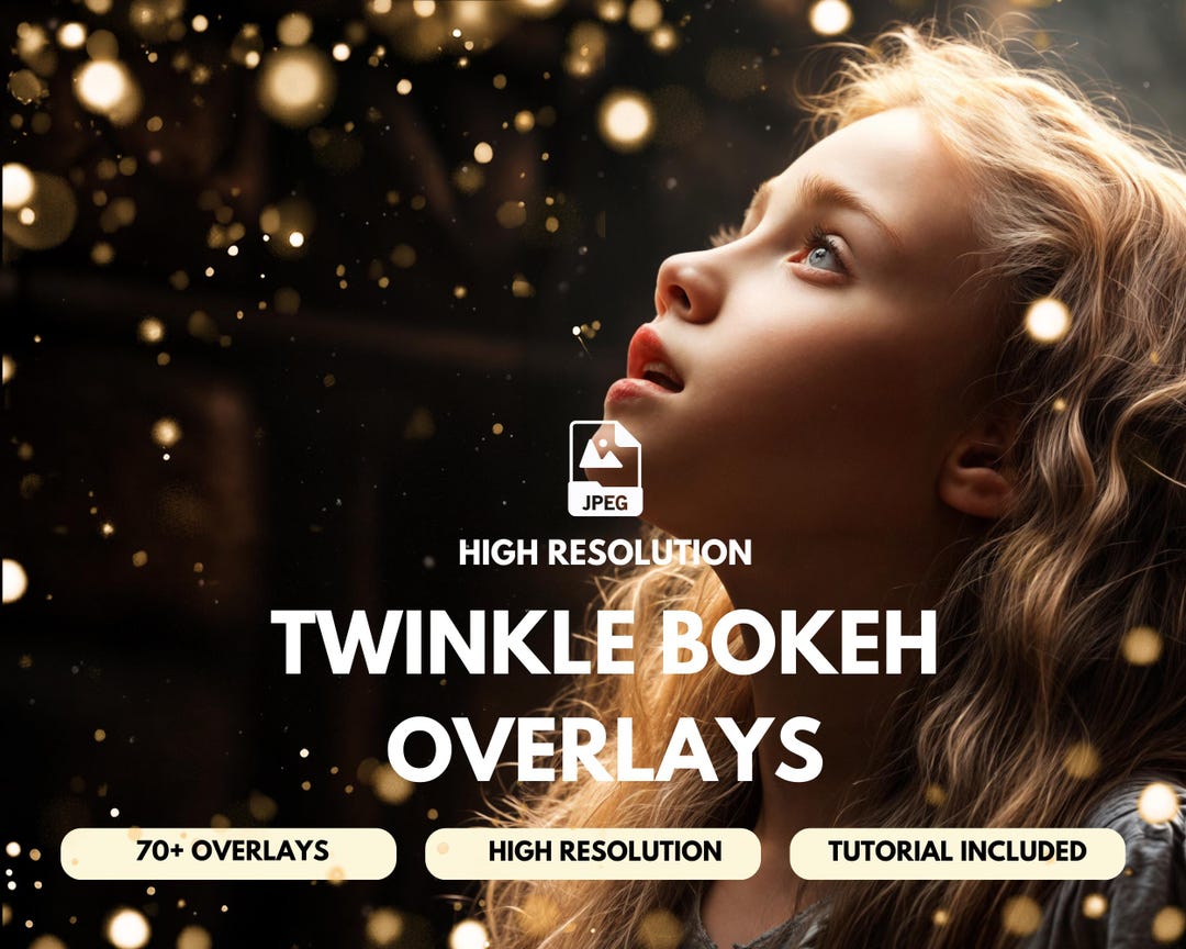 Twinkle Bokeh Photo Overlays: Sparkling Light Effects (digital Download ...
