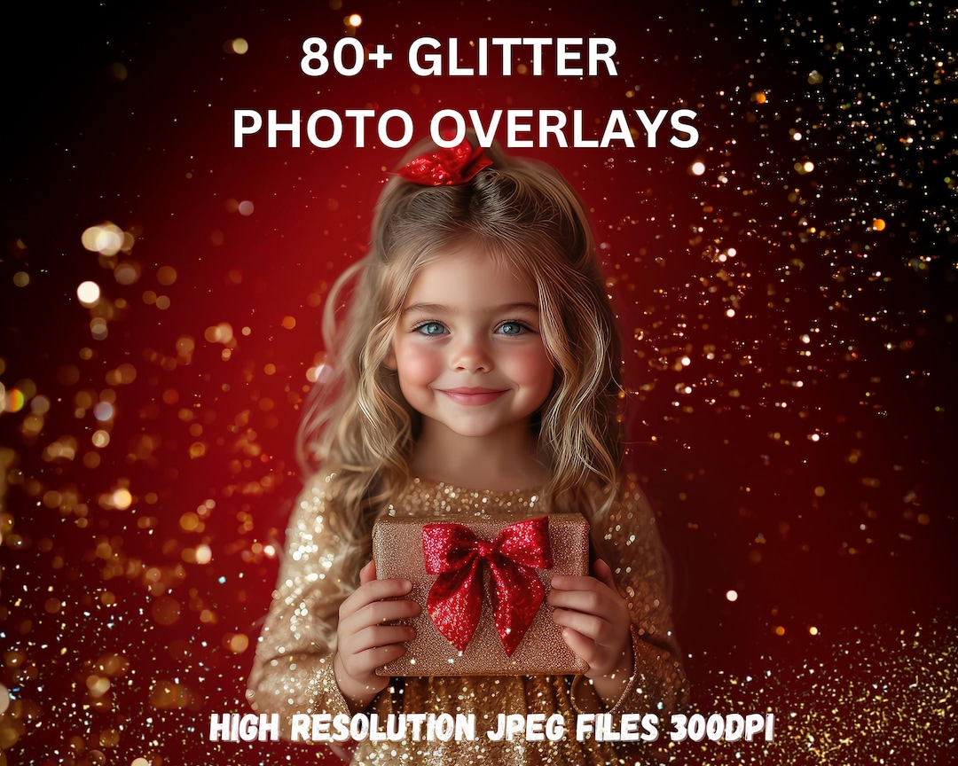 80+ Gold Glitter Photo Overlays: Bokeh Effects (JPG Digital Download ...
