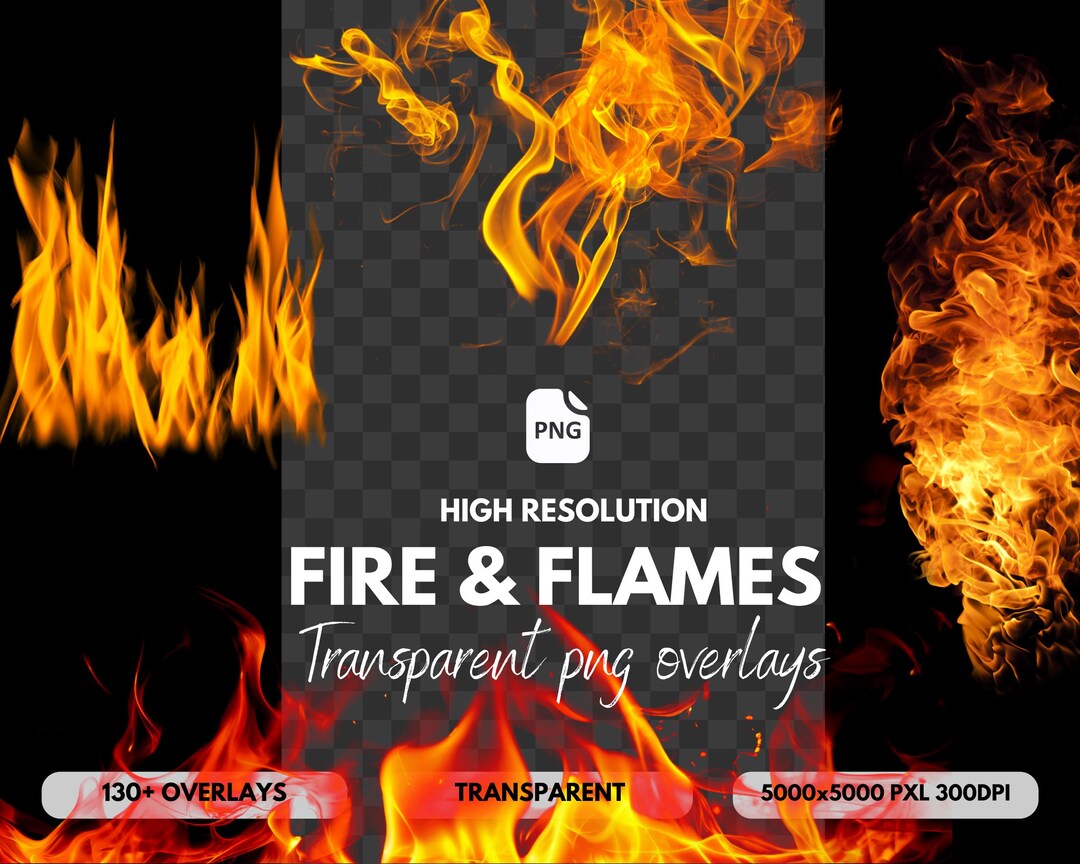 Realistic Fire Flame PNG Overlays: Smoke Textures (digital Download) - Etsy