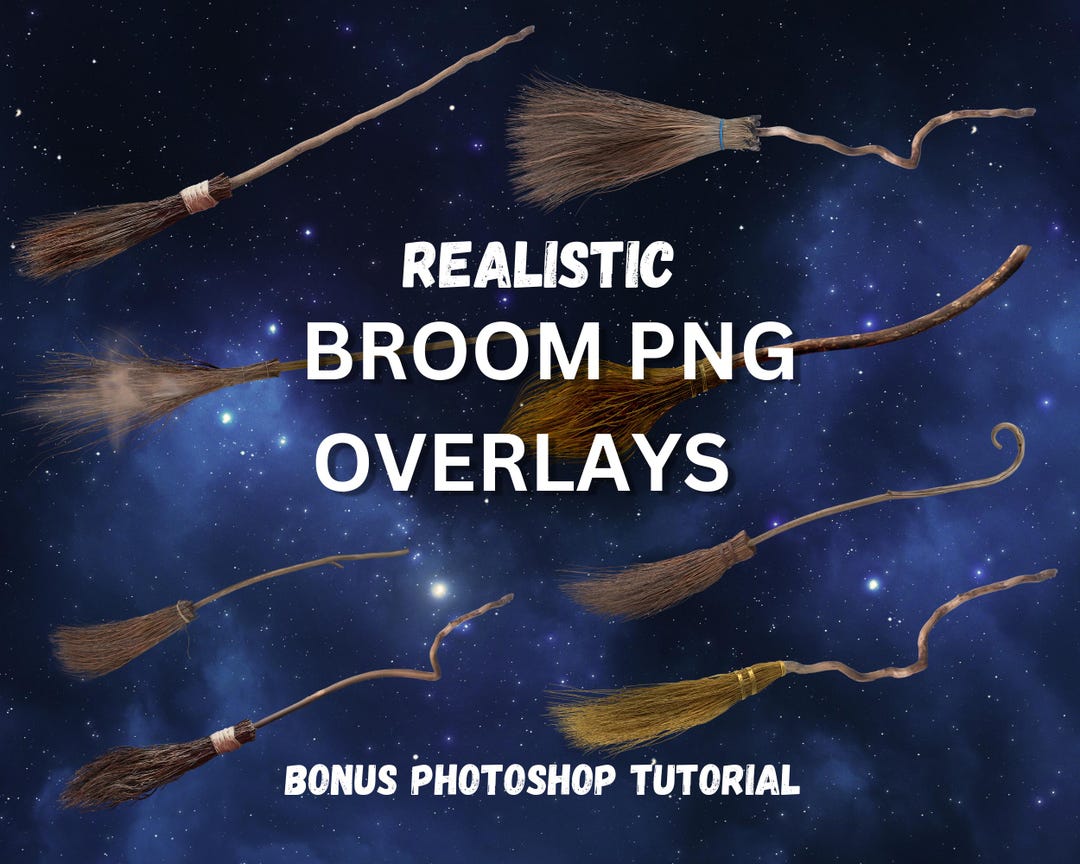 Magic Broom Overlays, Transparent Png, Photoshop Overlays, Easy to Use ...