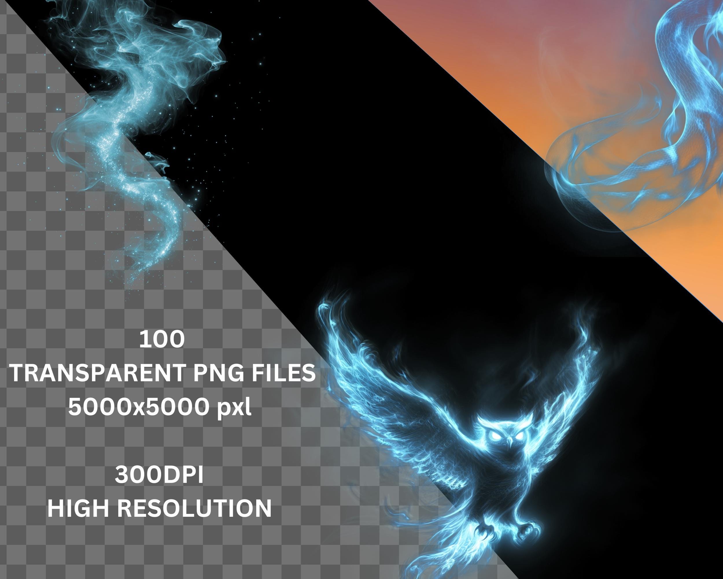 Magical Spirit Animal PNG Overlays: Fantasy Light Effects (digital ...