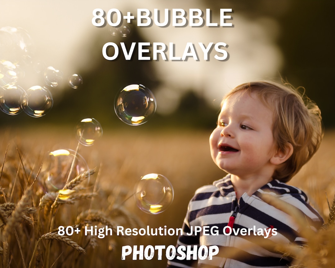 80+ Realistic Bubble Photo Overlays for Photoshop (digital Download) - Etsy