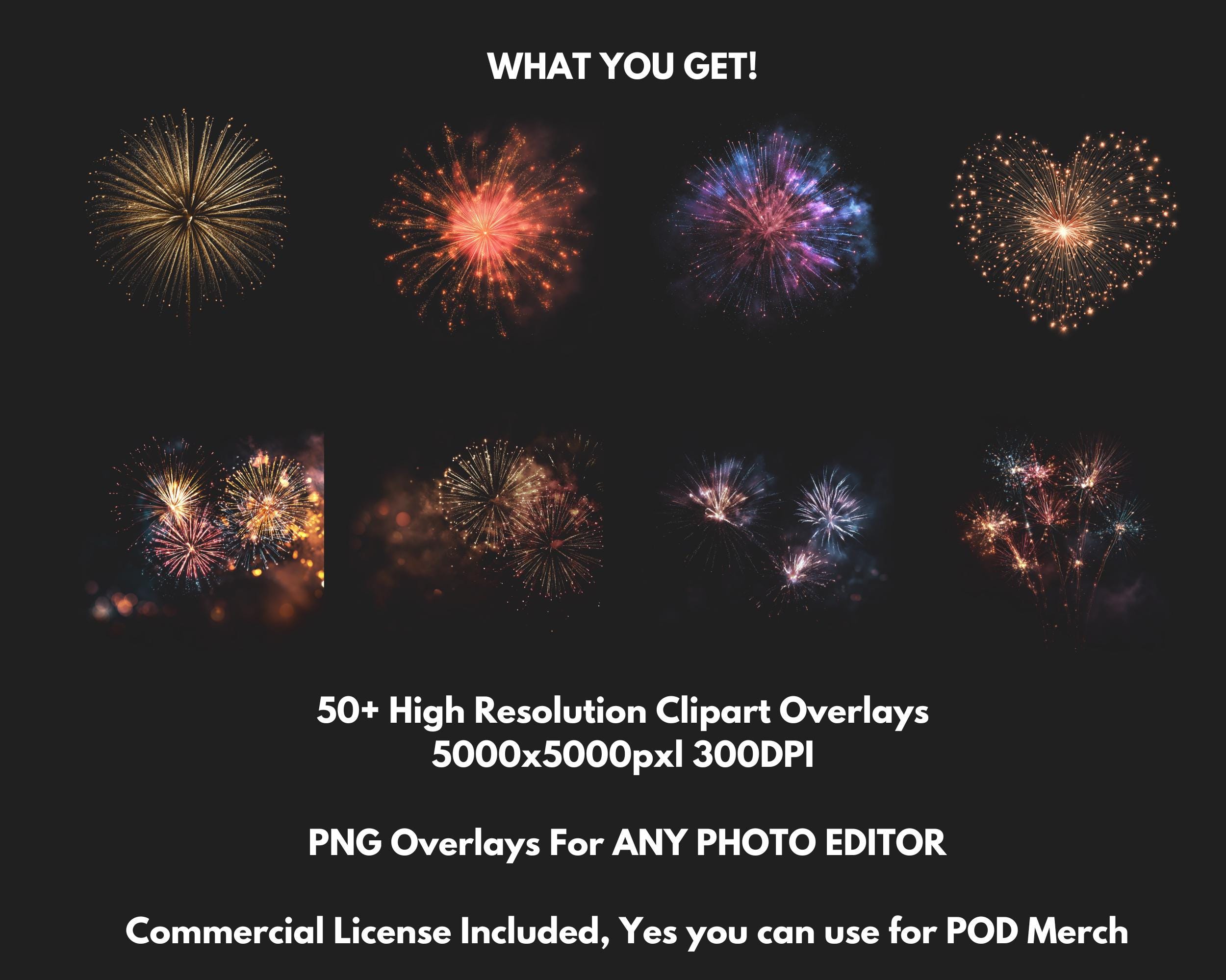 New Years Fireworks Overlays, Transparent Png Fireworks Overlay ...