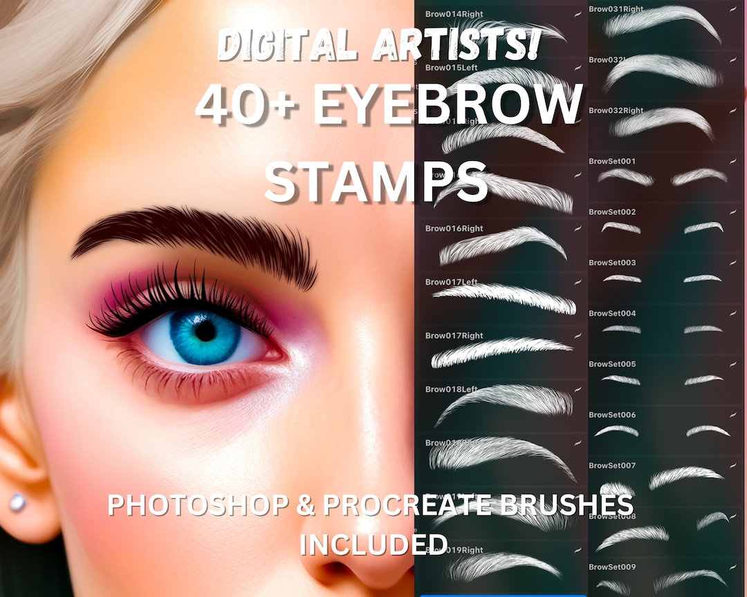 Eyebrow Brushes, Photoshop Brushes Eyebrows, a Set of Brushes, Abr ...