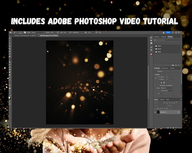 Blowing Glitter Bokeh Photoshop Overlays, Photoshop Bokeh Brushes ...